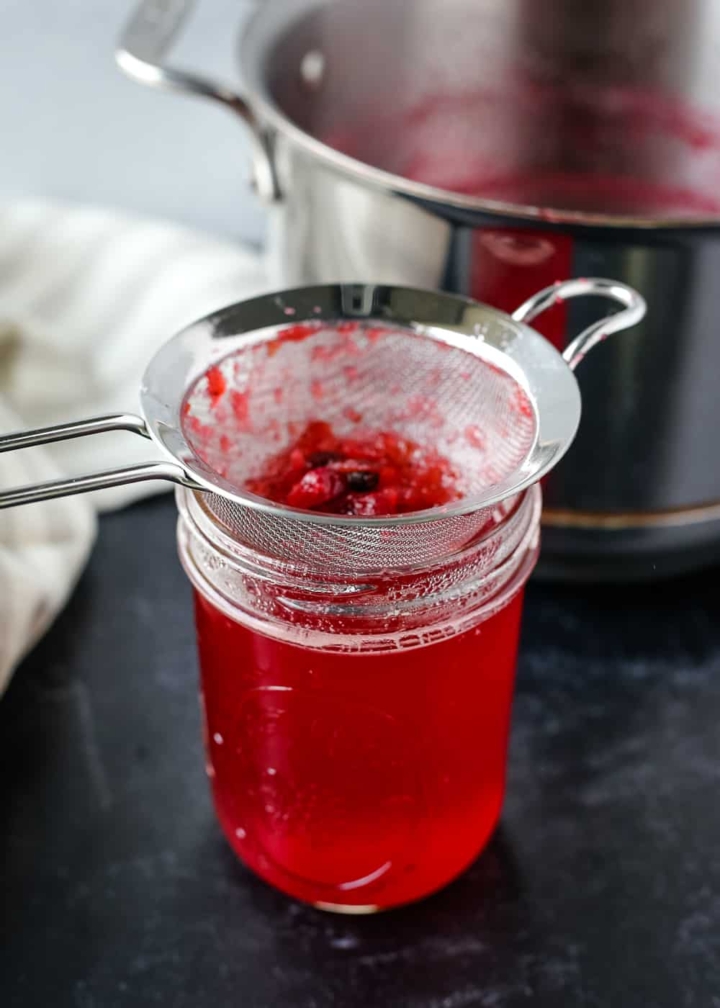 Spiced Cranberry Simple Syrup for Holiday Cocktails and DIY Gifts