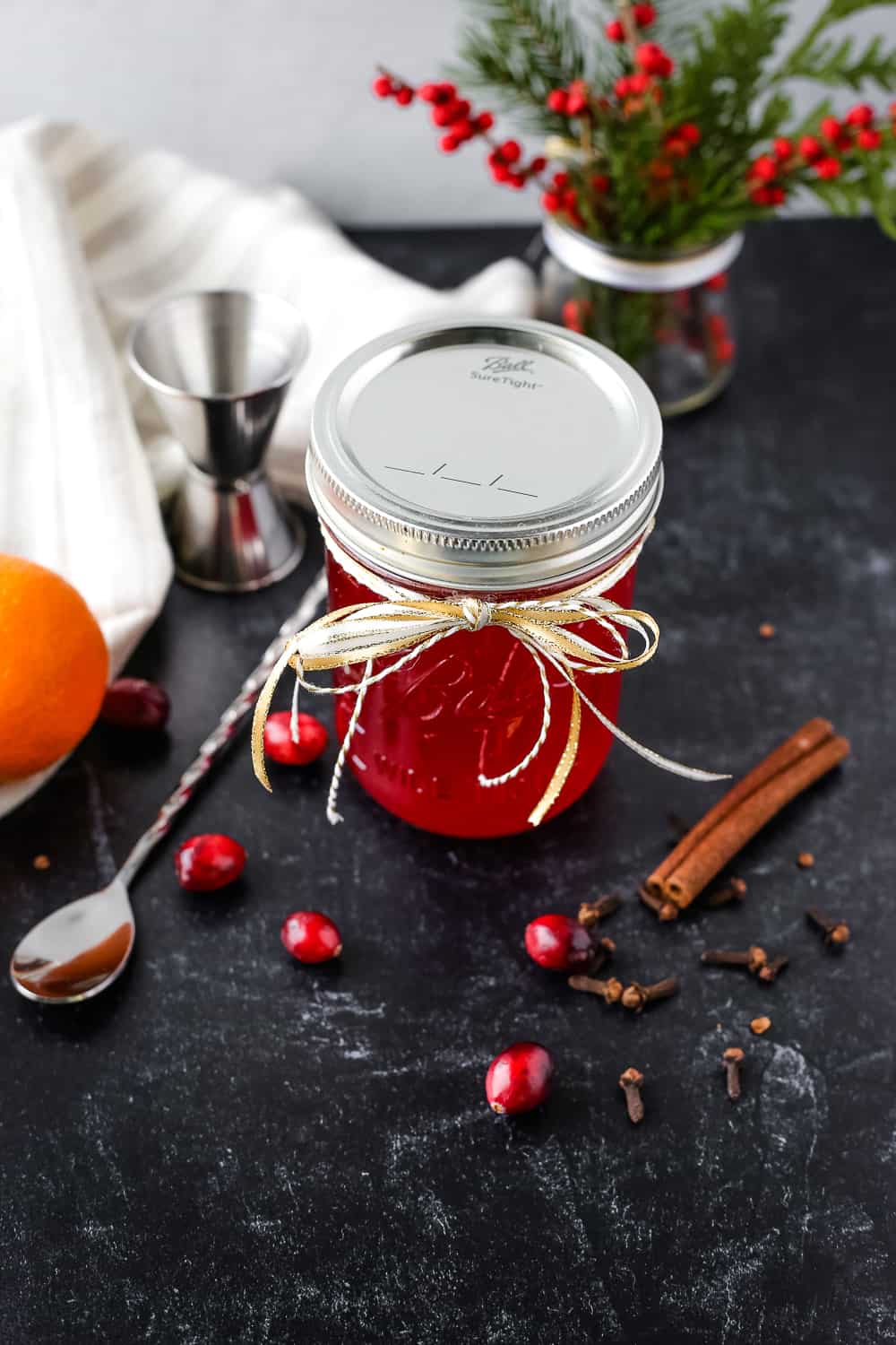 The Perfect Spiced Cranberry Simple Syrup for Holiday Cocktails