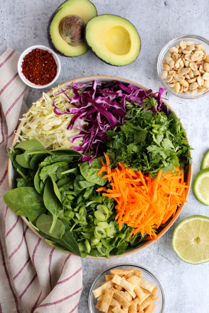 Crunchy Cabbage Salad with Miso-Peanut Shrimp