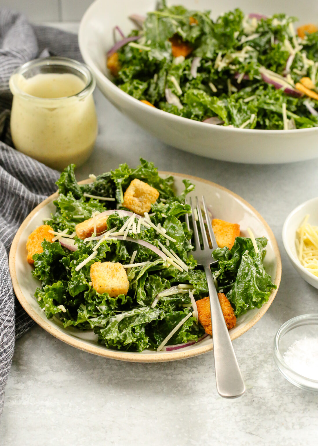 5-Ingredient Kale Caesar Salad (10-Minute Recipe)