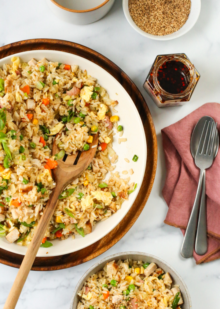 Leftover Turkey Fried Rice (One-Pan Recipe)