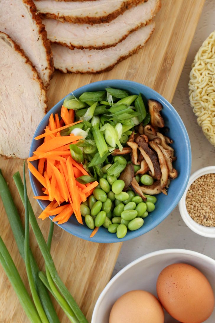 Leftover Turkey Ramen Bowls with 7-Minute Eggs