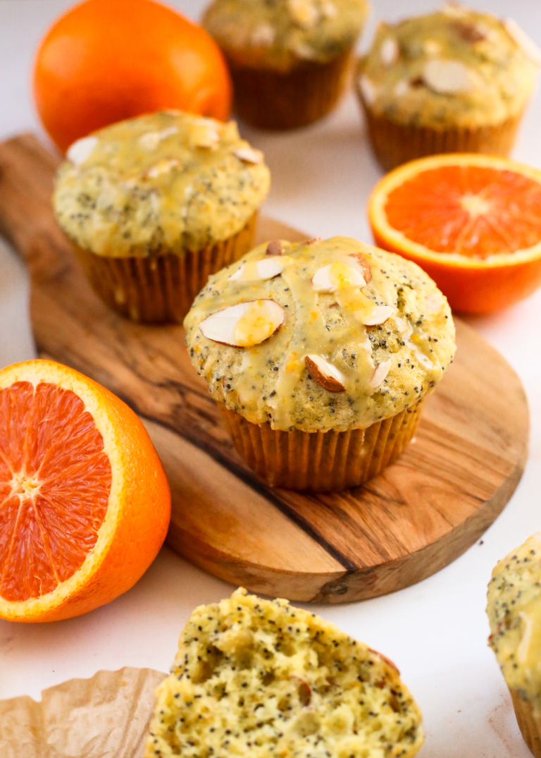Orange Poppy Seed Muffins with Almonds