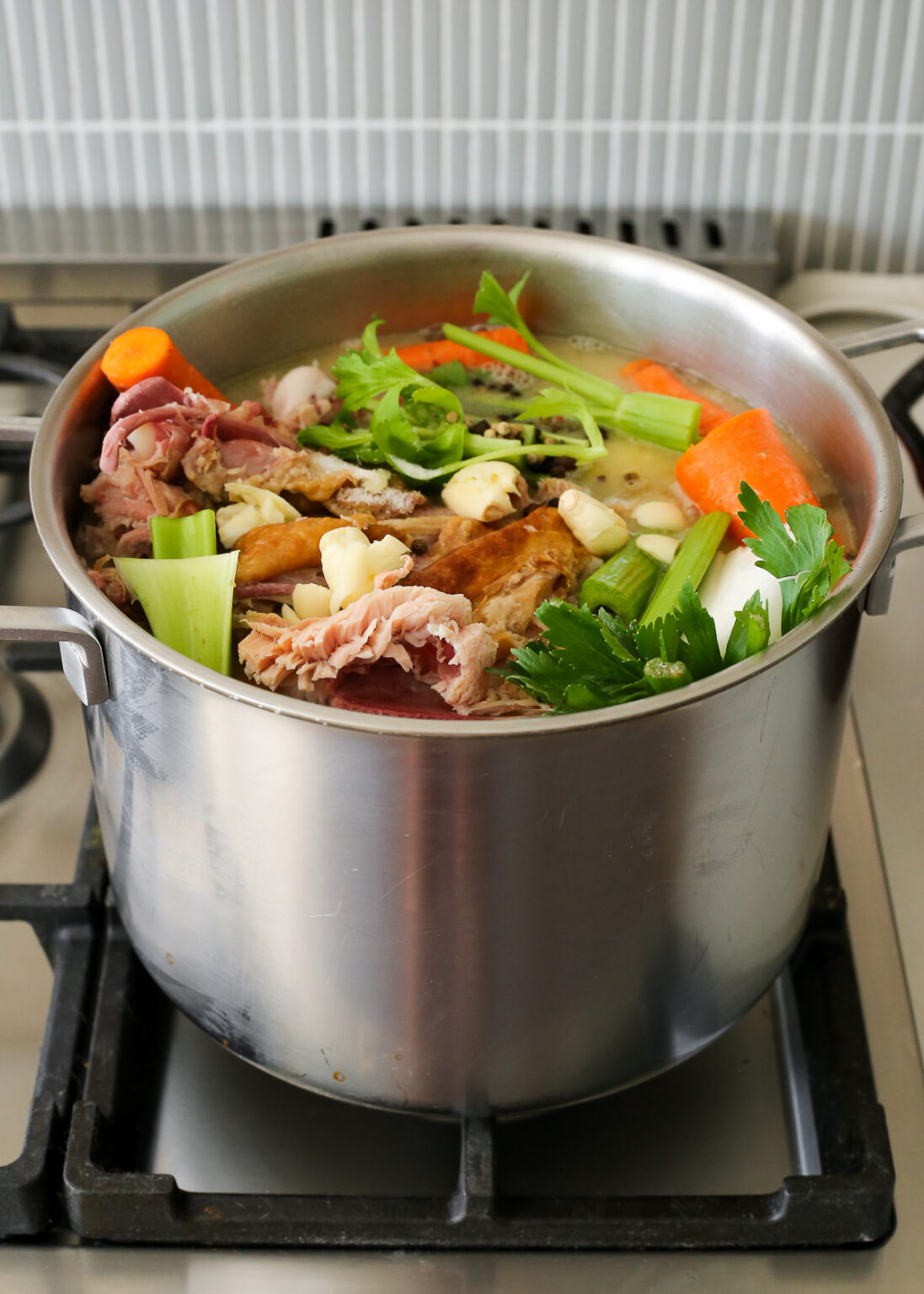 Turkey Bone Broth Recipe with Leftover Turkey