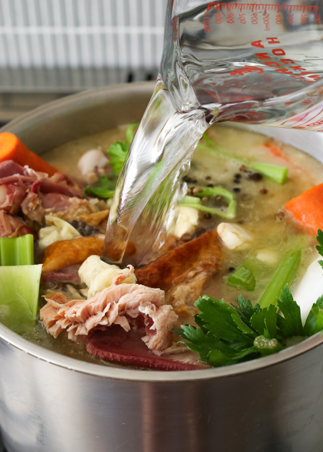Turkey Bone Broth Recipe with Leftover Turkey