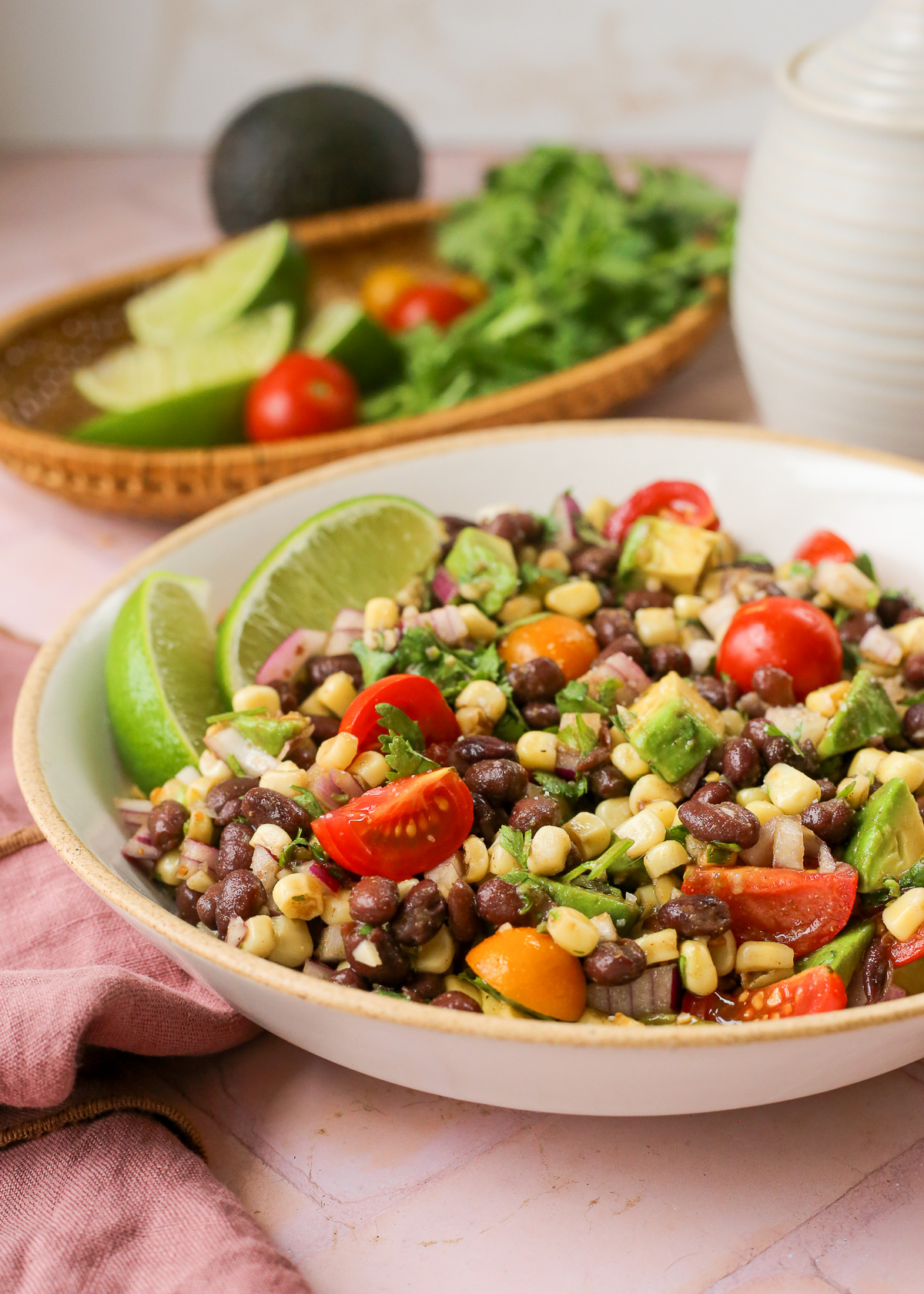 Avocado Black Bean Salad with Cumin Lime Vinaigrette