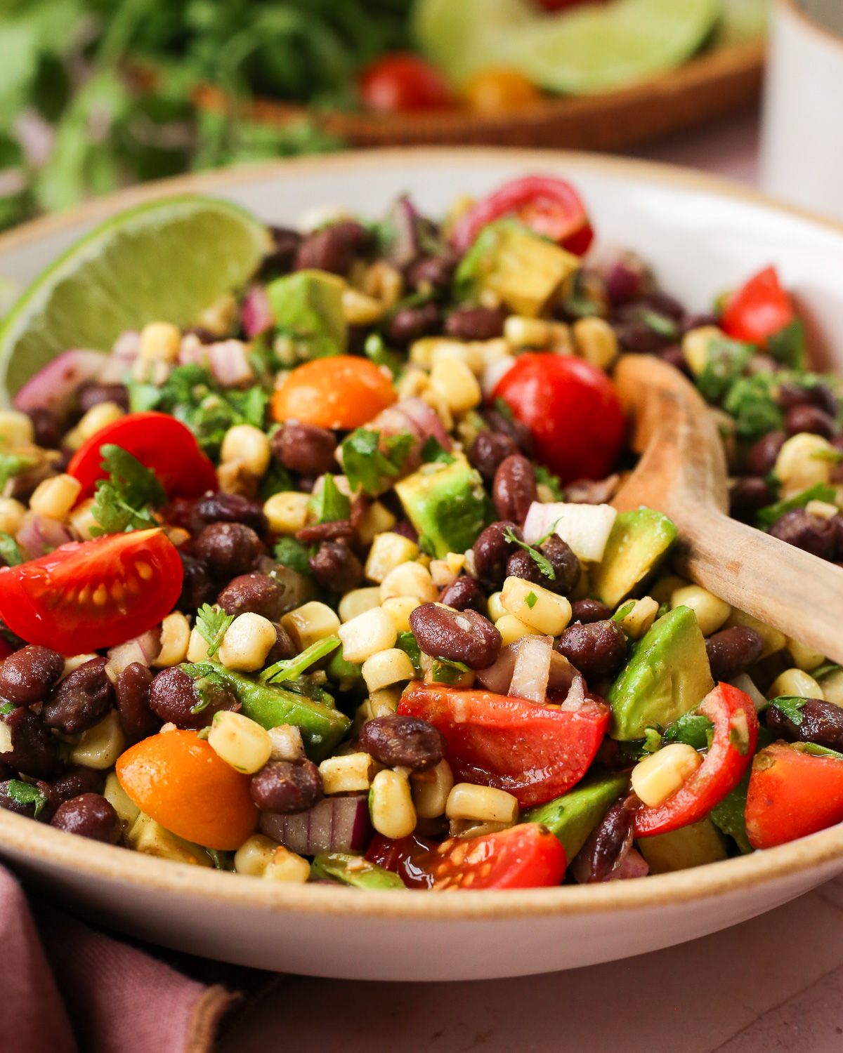 Avocado Black Bean Salad with Cumin Lime Vinaigrette